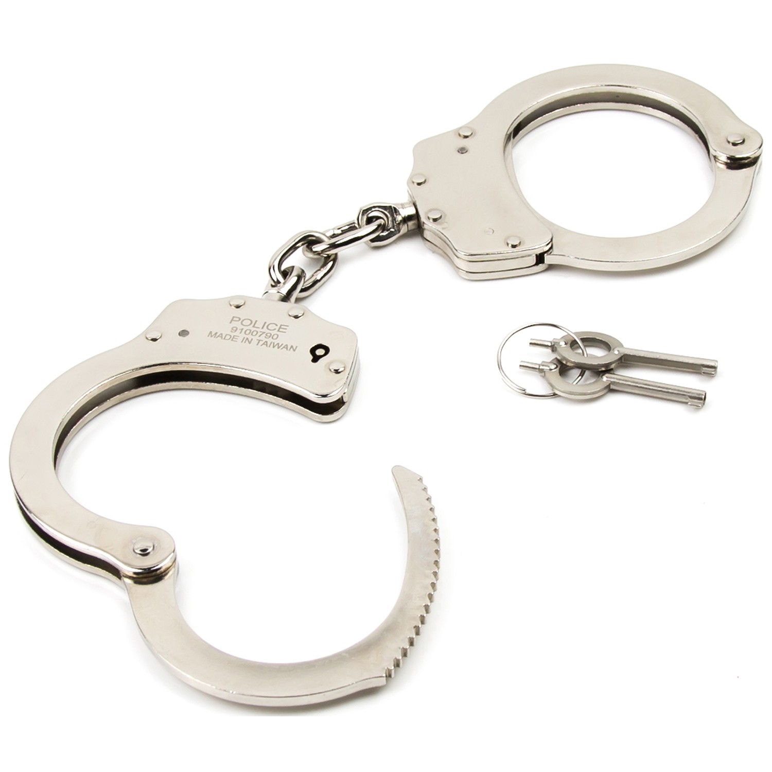 Professional Grade Handcuffs POLICE Double Lock Steel Metal Police ...
