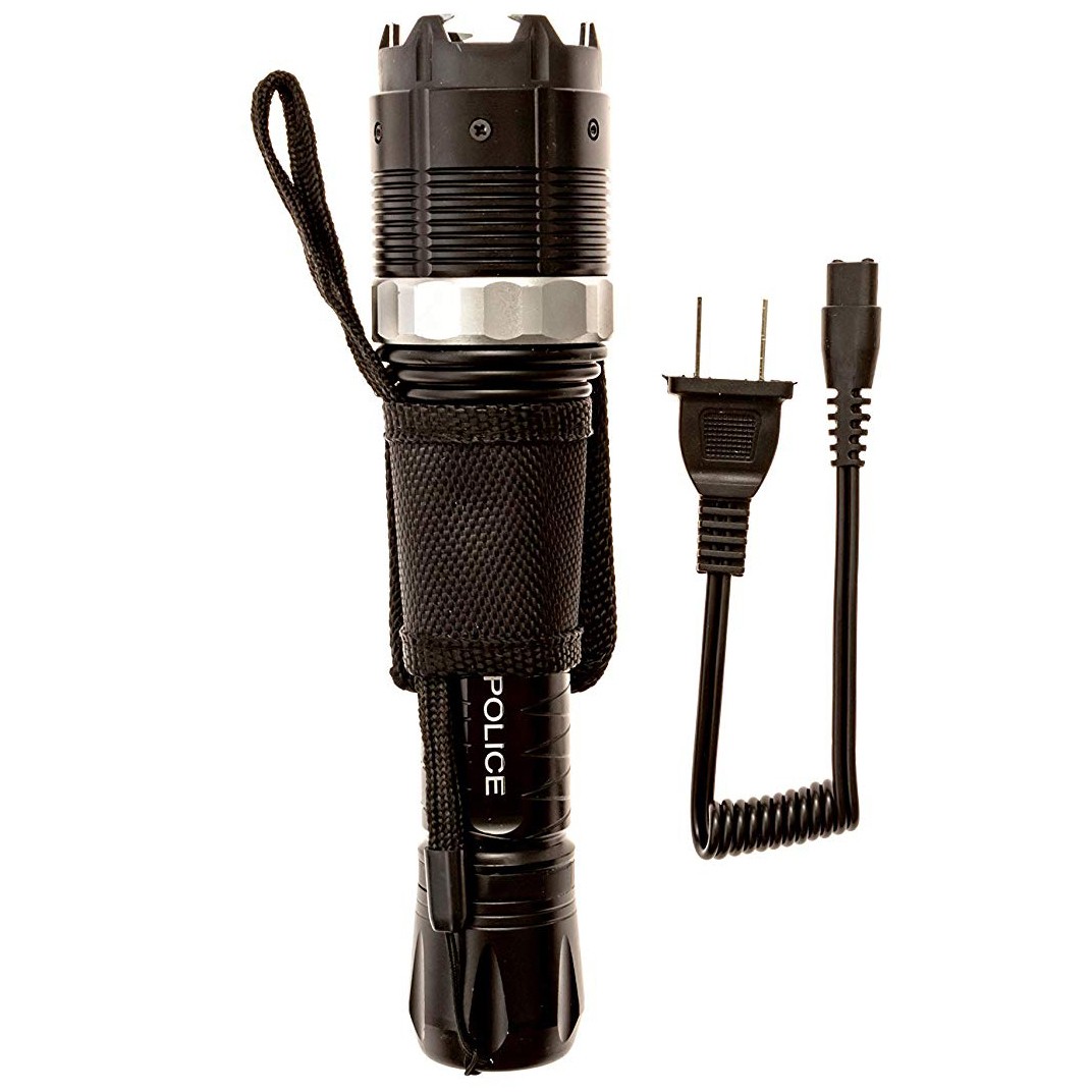 Heavy Duty Stun Gun POLICE 8810 With LED Flashlight Rechargeable ...