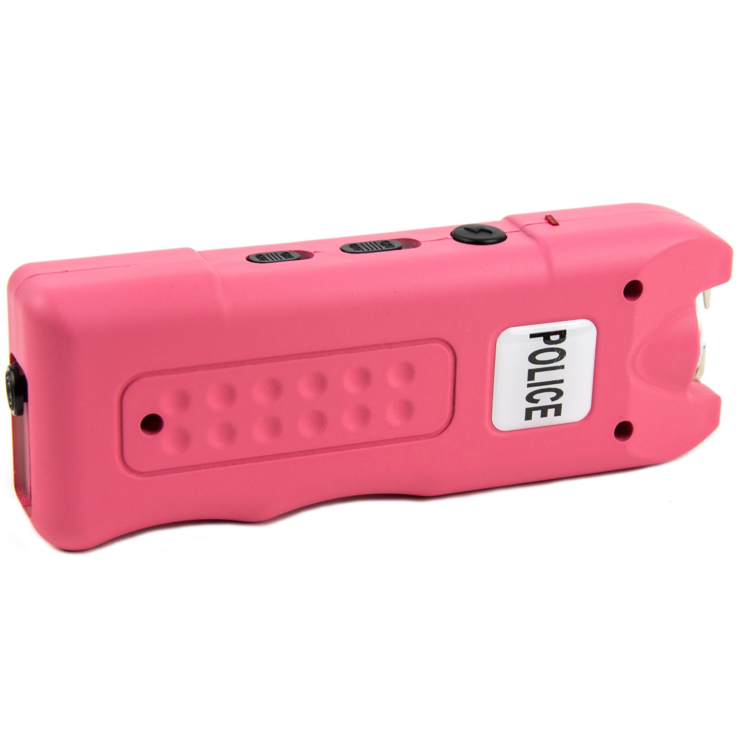 POLICE TW11 Mini Stun Gun Rechargeable with Siren Alarm Flashlight Pink ...